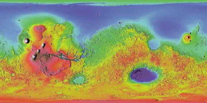 Map of Mars Express HRSC/SRC Images
